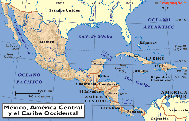 HRW ATLAS MUNDIAL - México, América Central y el Caribe Occidental